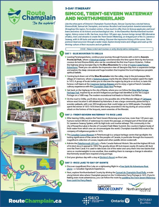 Bruce, Grey and Simcoe - Route Champlain